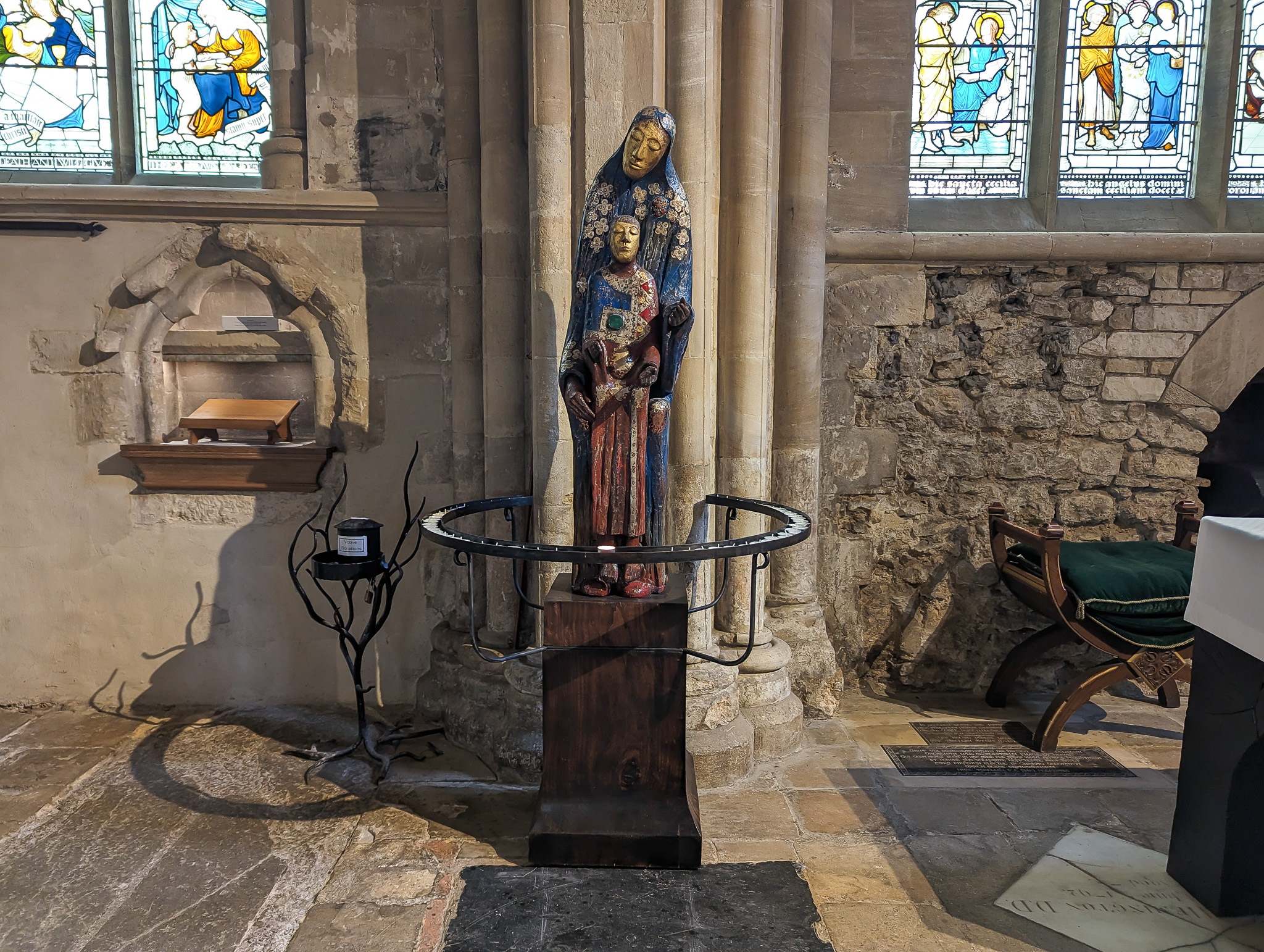Eugene Ball Sculpture in Cathedral Re-Illuminated by New Plinth and Votive Stand | Christ Church ...